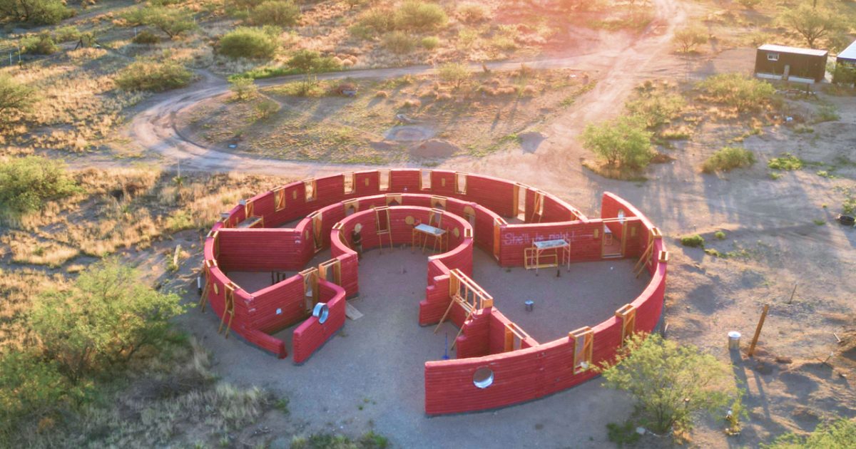 Hyperadobe Roundhouse - Building the Walls to the Roof - Tiny Shiny Home