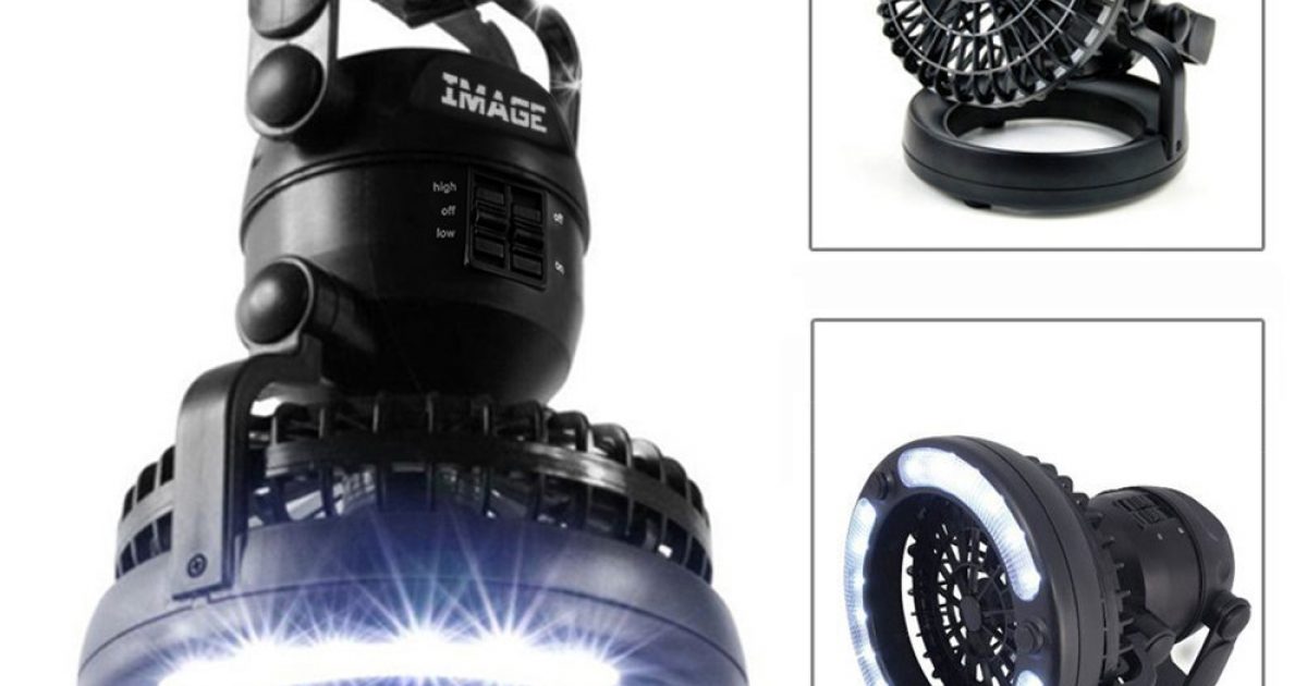 Tent Light with Fan - Tiny Shiny Shop - Tiny Shiny Home